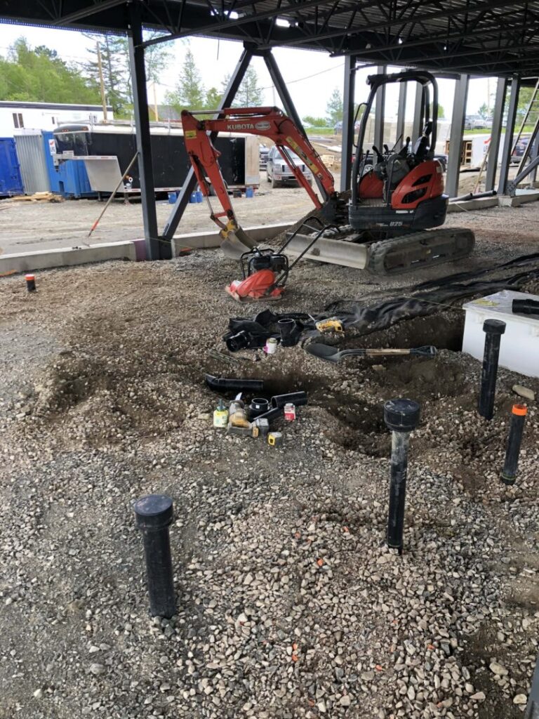 Plumbing for a new -s-30-unit building-s- LFG Construction